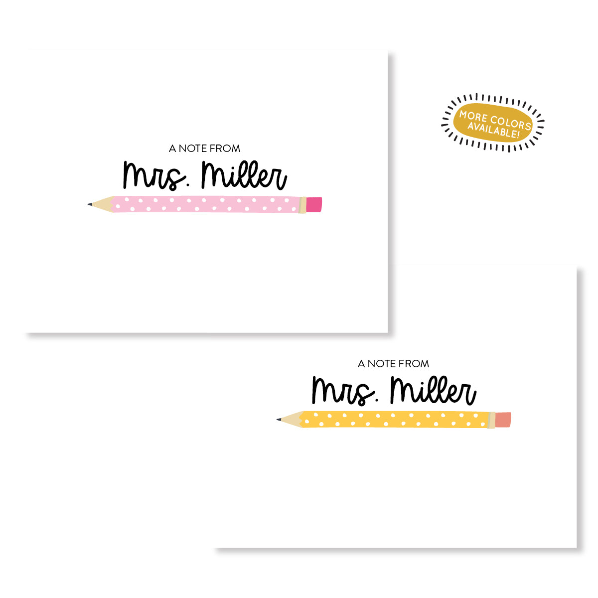 Teacher Pencil Folded Note – A Touch of Whimsy Designs
