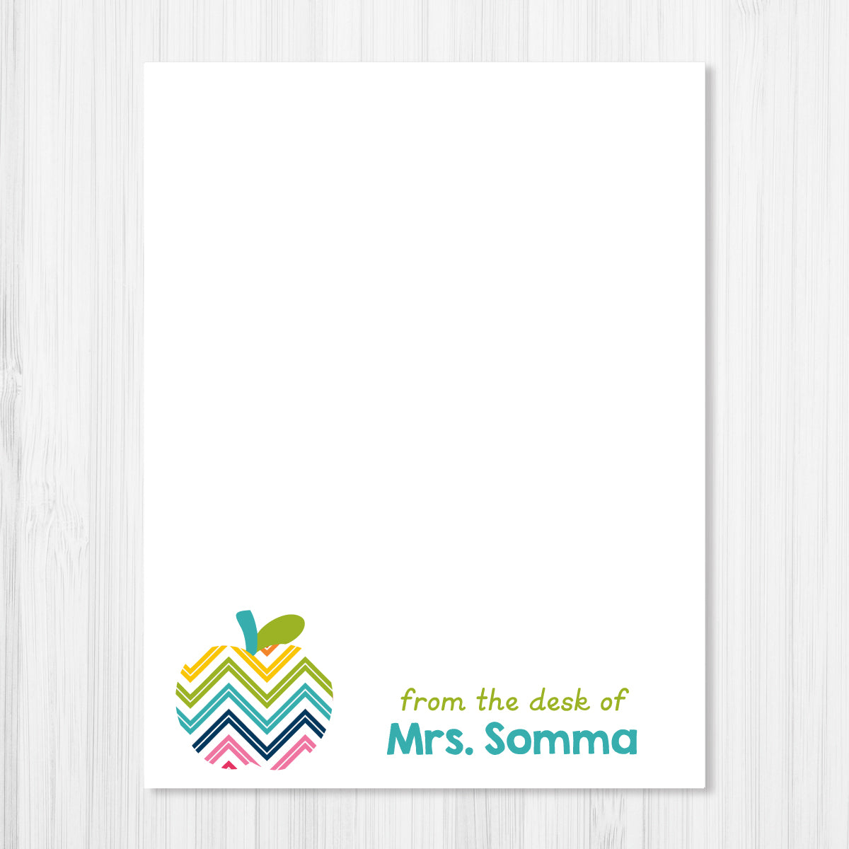 Colorful Apple Notepad – A Touch of Whimsy Designs