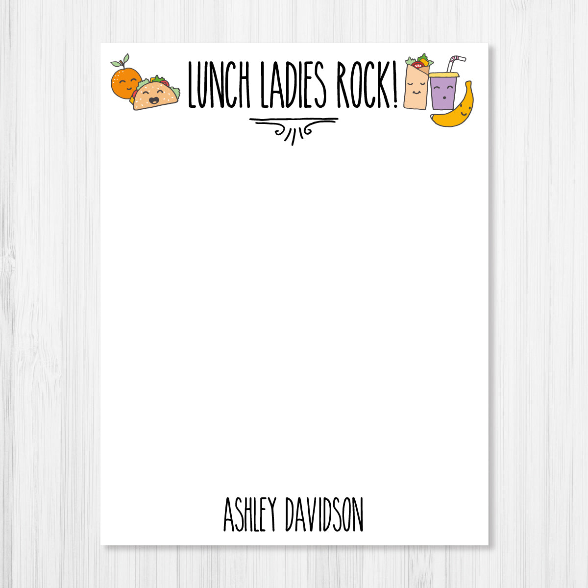 Lunch Ladies Rock Notepad – A Touch of Whimsy Designs