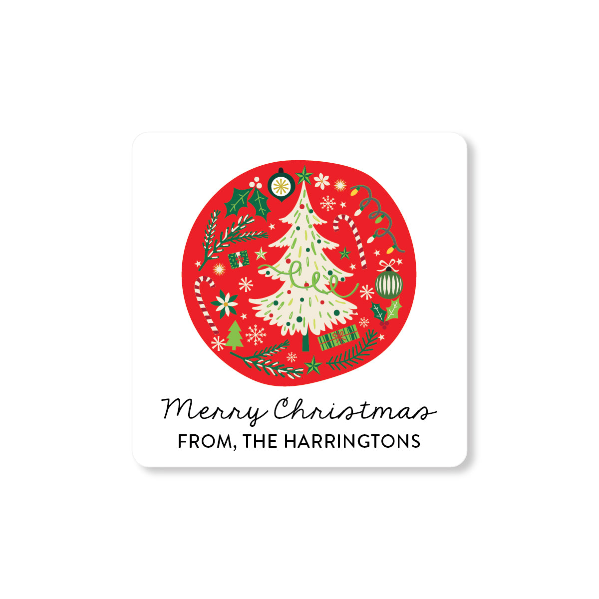 Whimsical Holiday Gift Tag Sticker – A Touch of Whimsy Designs