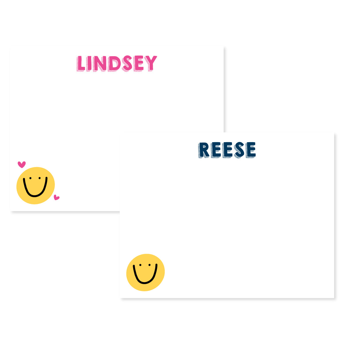 Happy Face Flat Note – A Touch of Whimsy Designs