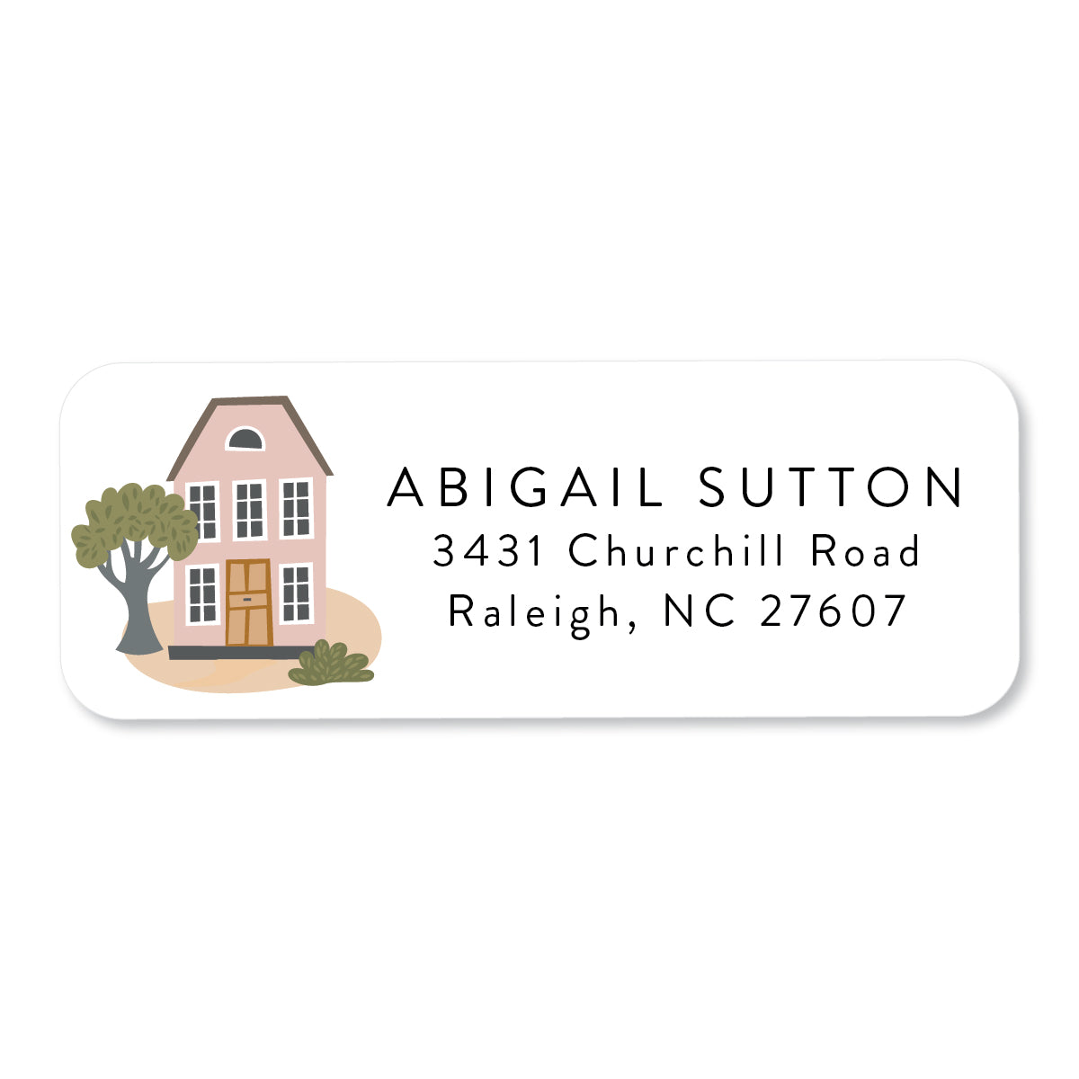 Little Pink House Address Label – A Touch of Whimsy Designs